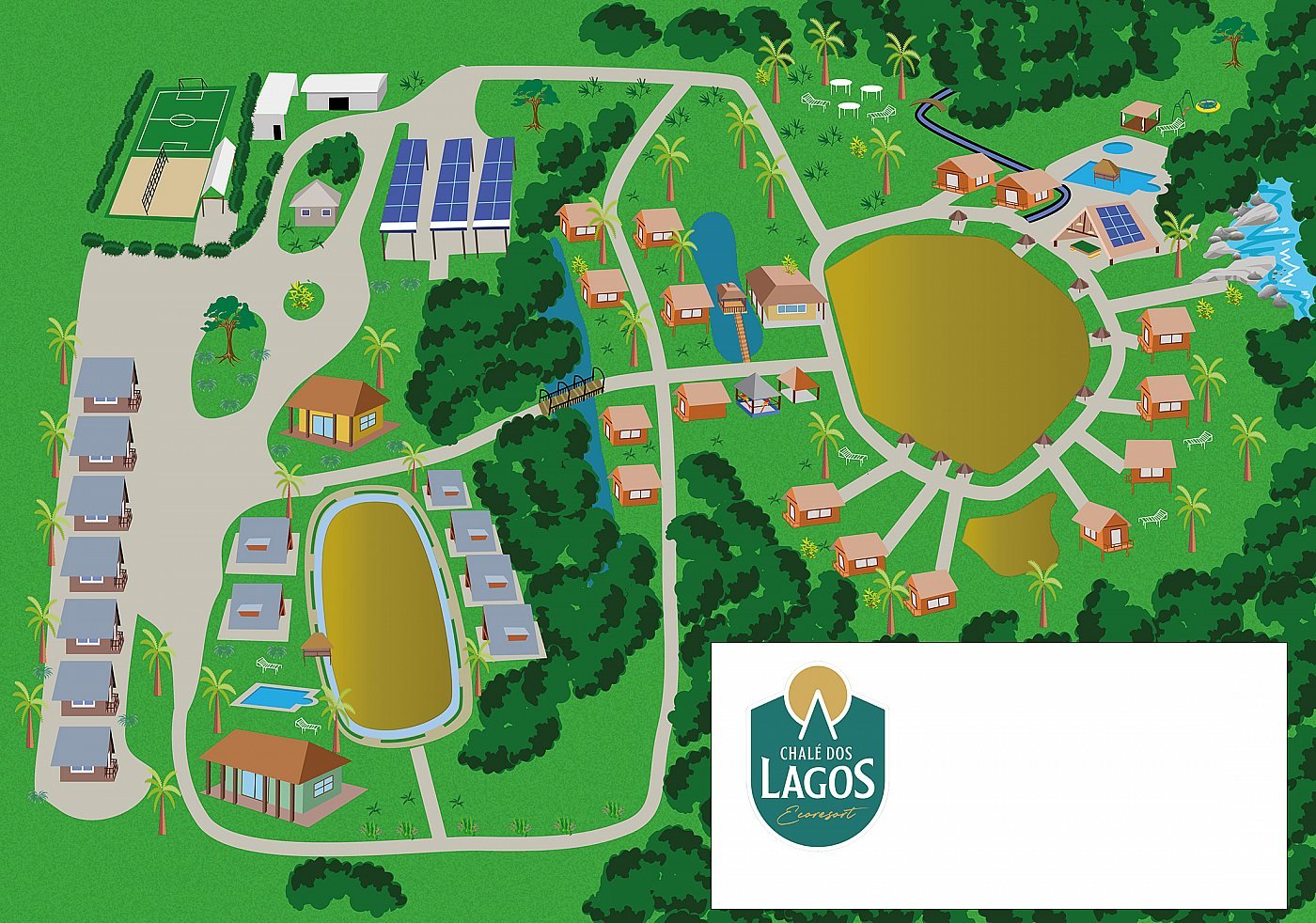 Mapa Chalé dos Lagos - Alex Guenther - Ilustrações
